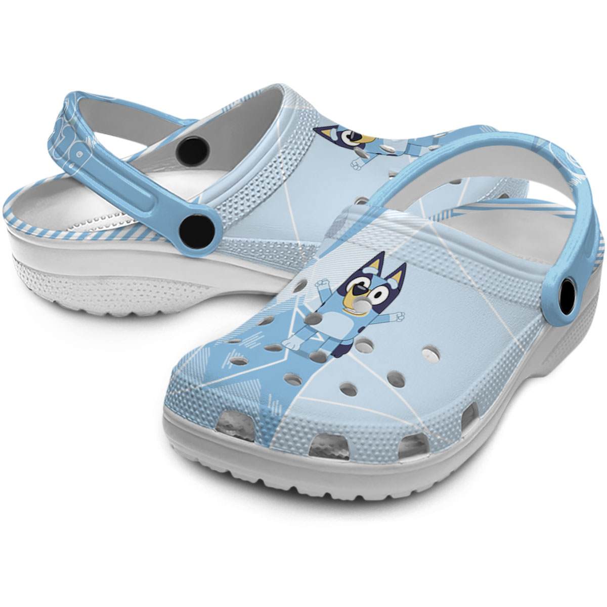 Bluey Geometric Background Clog - VivaCrocs