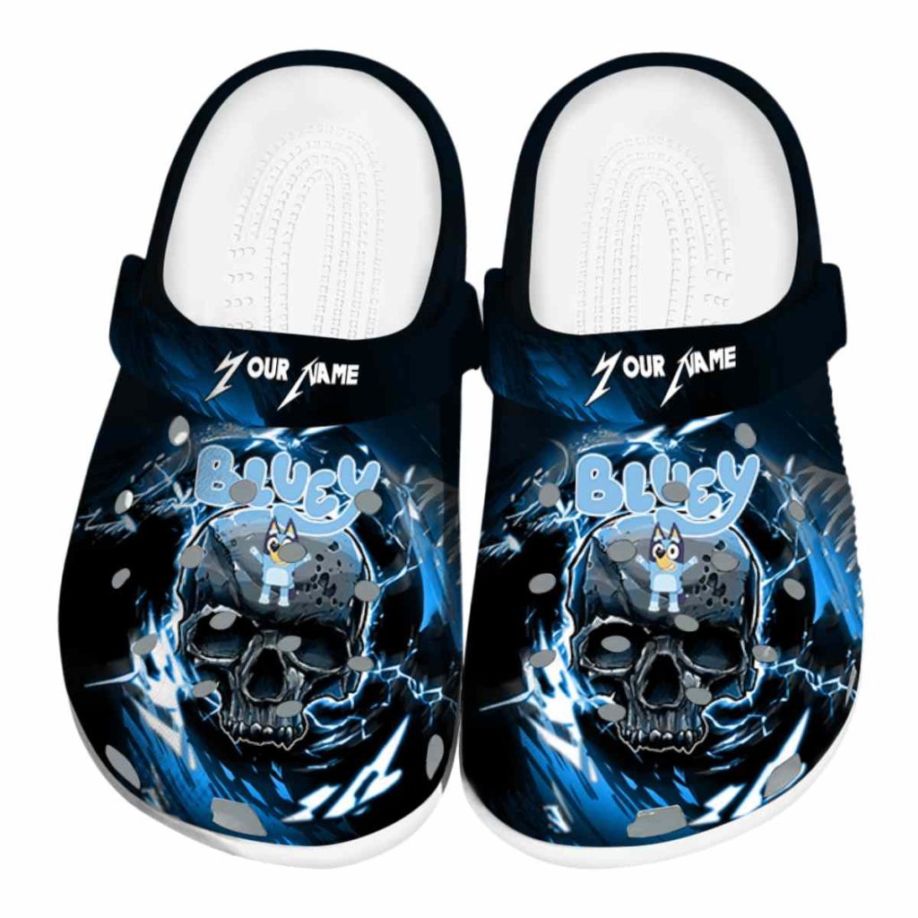 Custom Bluey Gothic Skull Clog - VivaCrocs