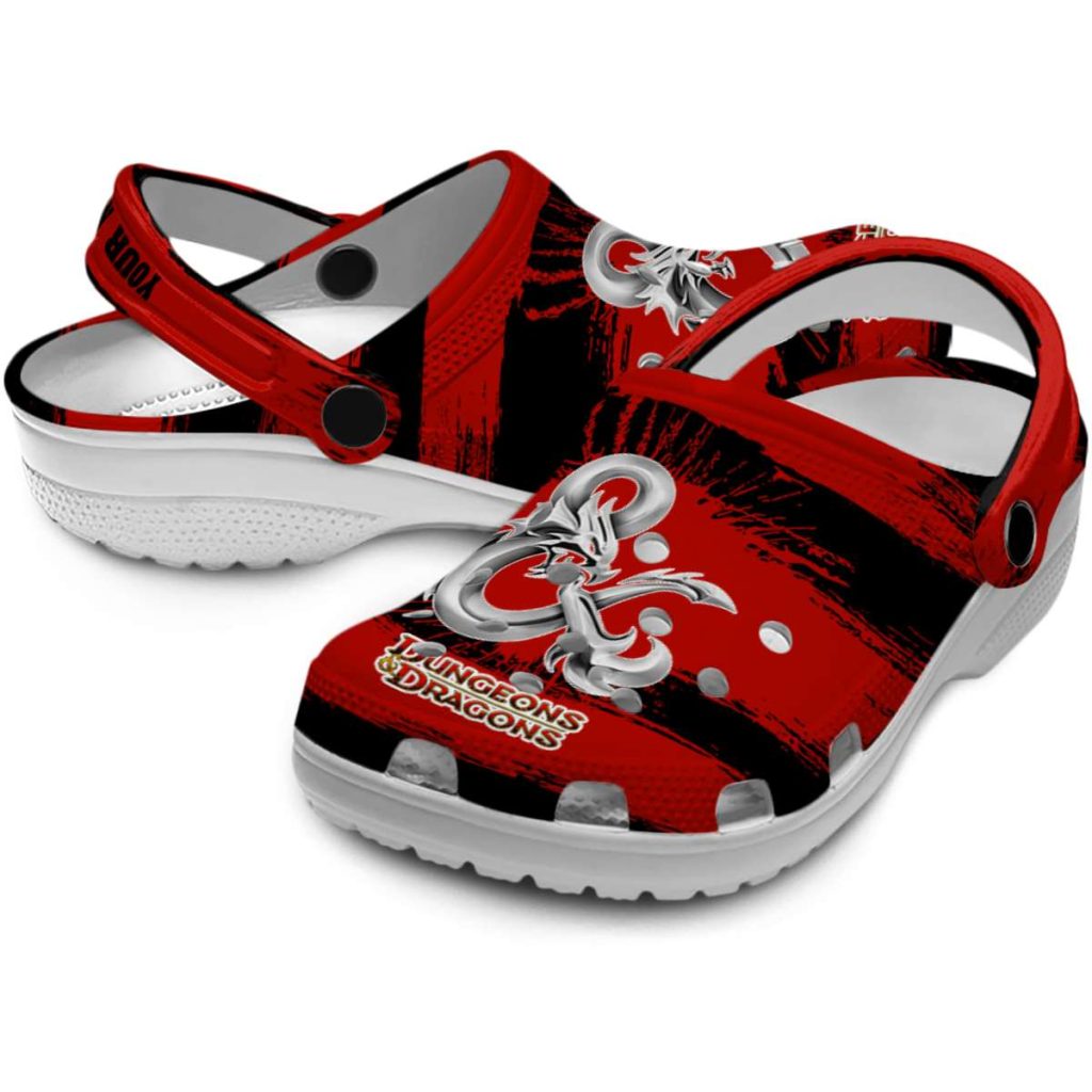 Custom Dungeons & Dragons Paint Splatter Graphics Clog - VivaCrocs