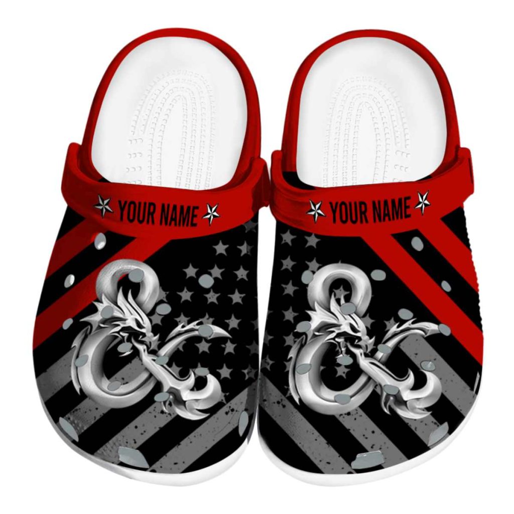Custom Dungeons & Dragons Star-Spangled Graphic Clog - VivaCrocs