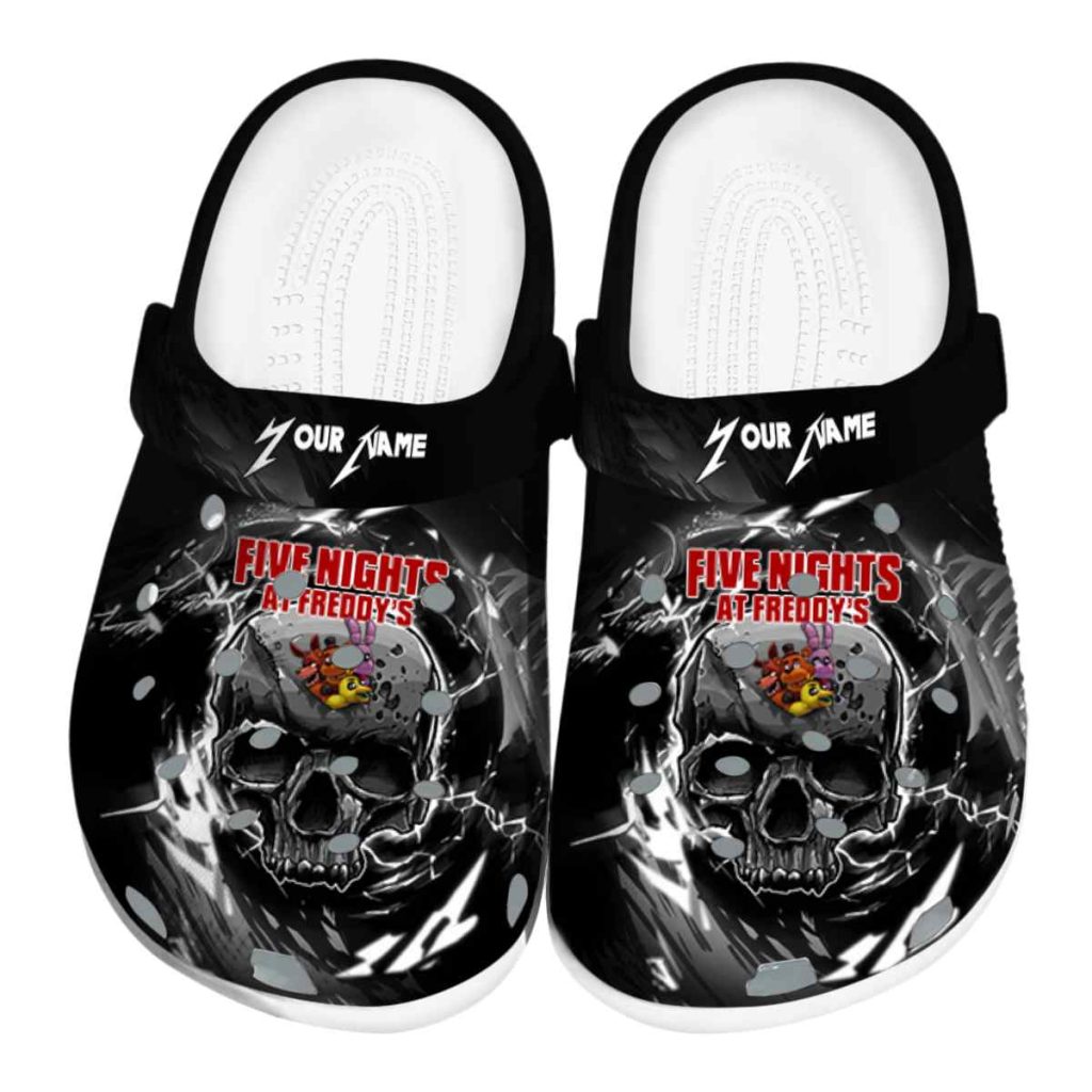 Custom FNAF Gothic Skull Clog - VivaCrocs