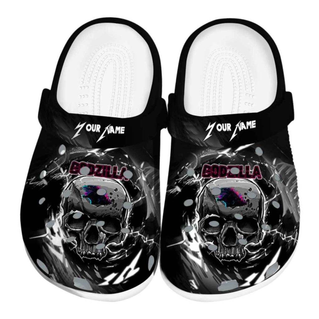 Custom Godzilla Gothic Skull Clog - VivaCrocs
