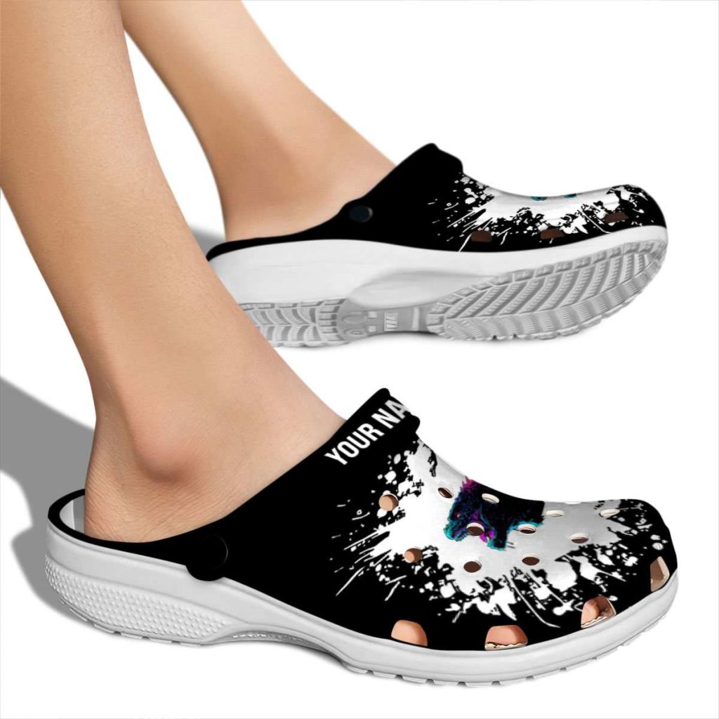 Custom Godzilla Splatter Background Clog - VivaCrocs