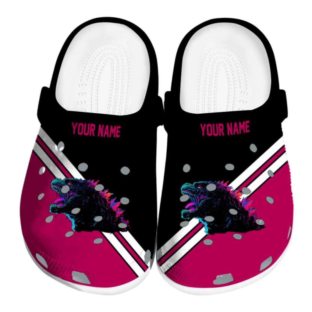 Custom Godzilla Striped Accents Clog - VivaCrocs