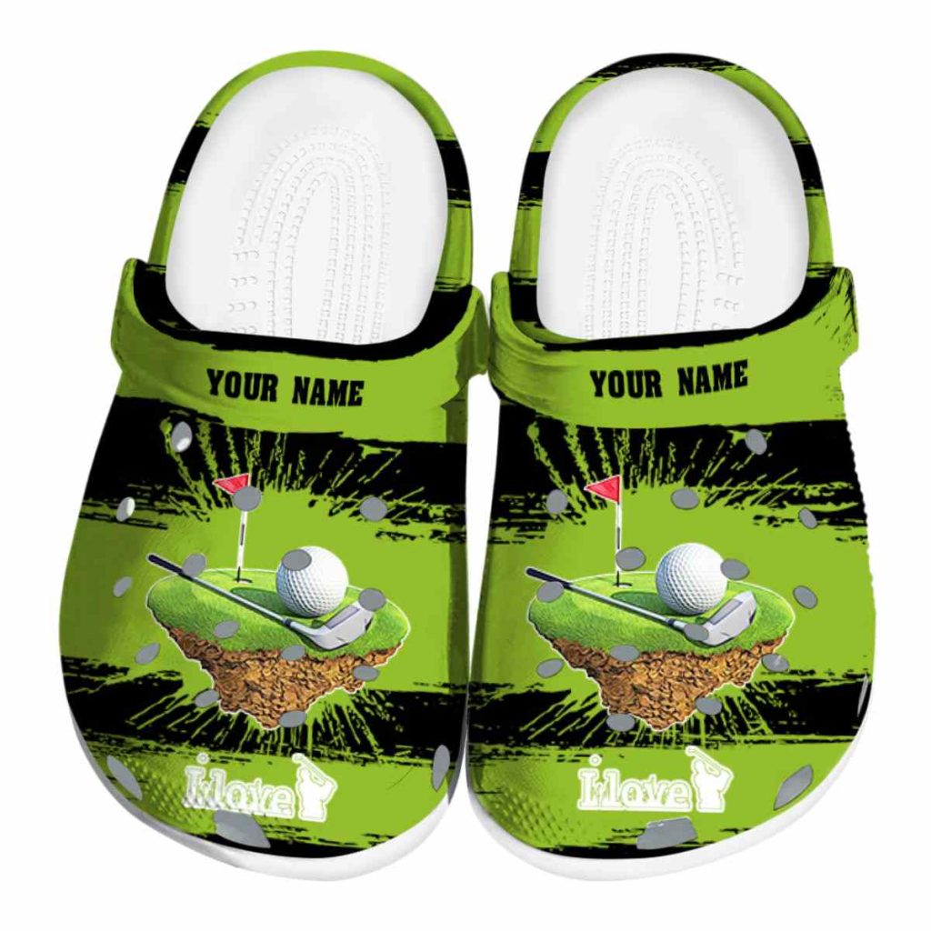 Custom Golf Paint Splatter Graphics Clog - VivaCrocs