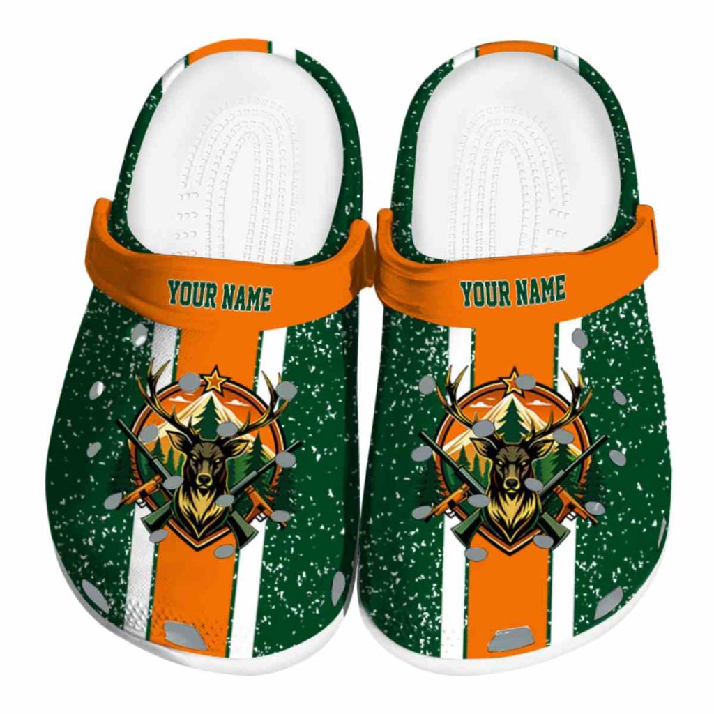 Custom Hunting Vertical Stripes Clog - VivaCrocs