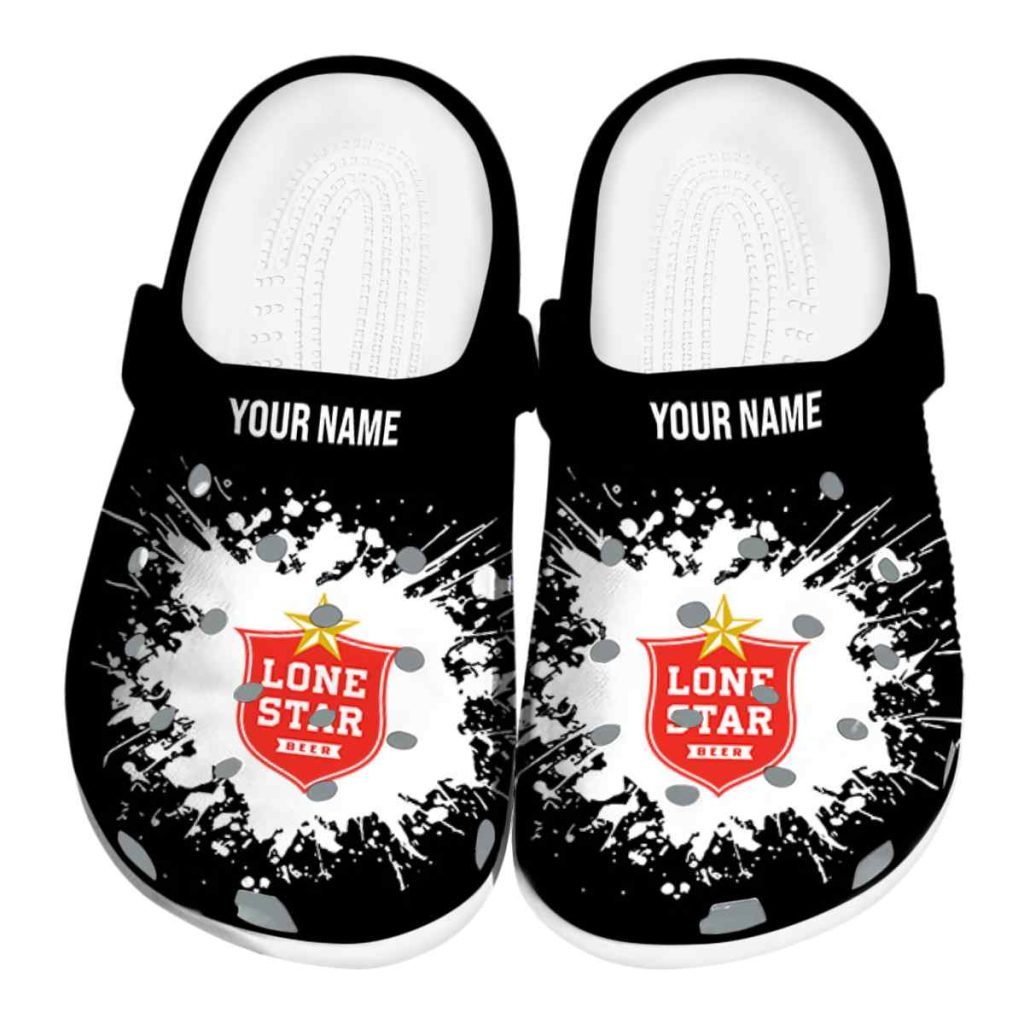 Custom Lone Star Splatter Background Clog - VivaCrocs
