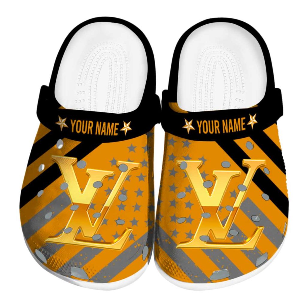 Custom Louis Vuitton Star-Spangled Graphic Clog - VivaCrocs