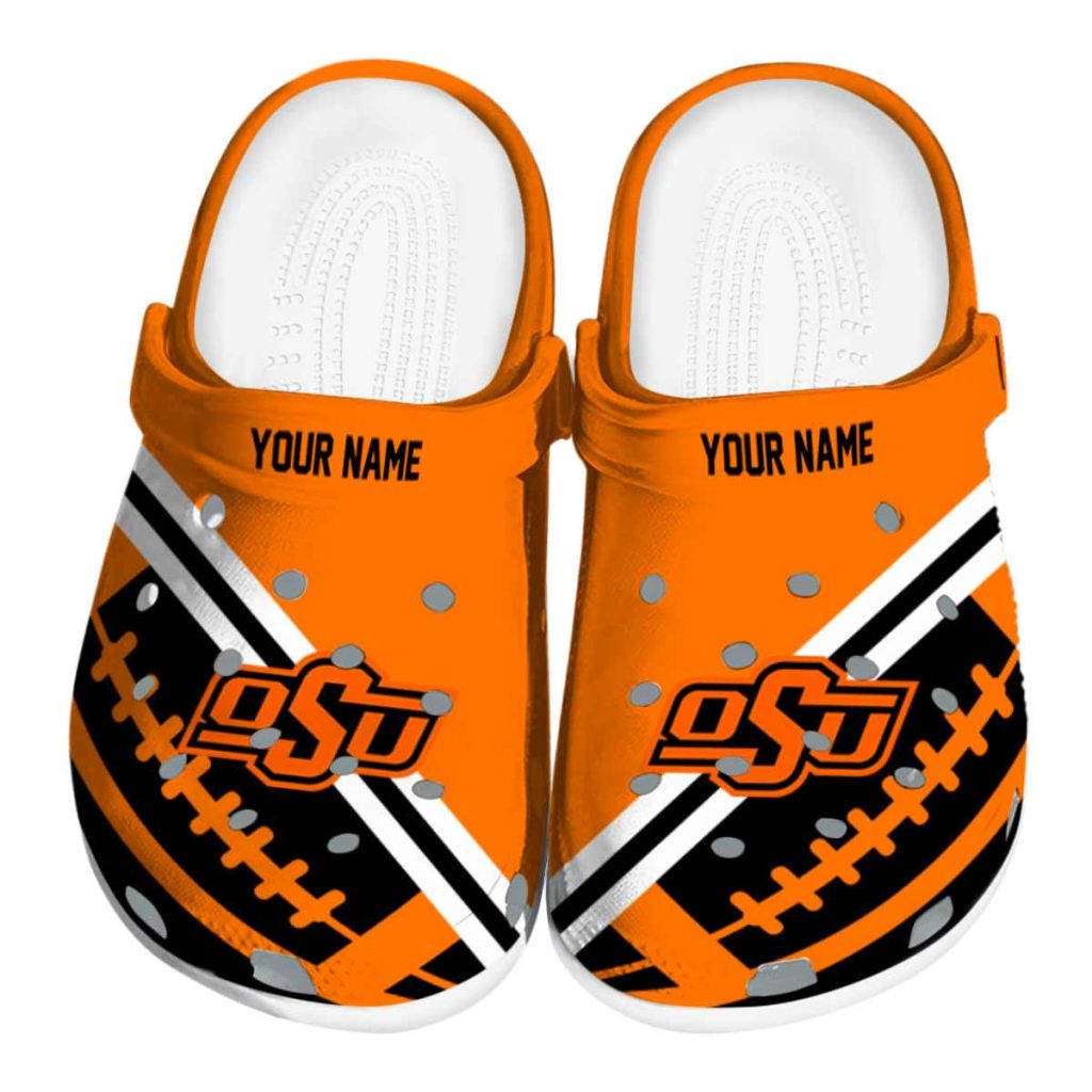 Custom Oklahoma State Cowboys Football Motif Clog - VivaCrocs