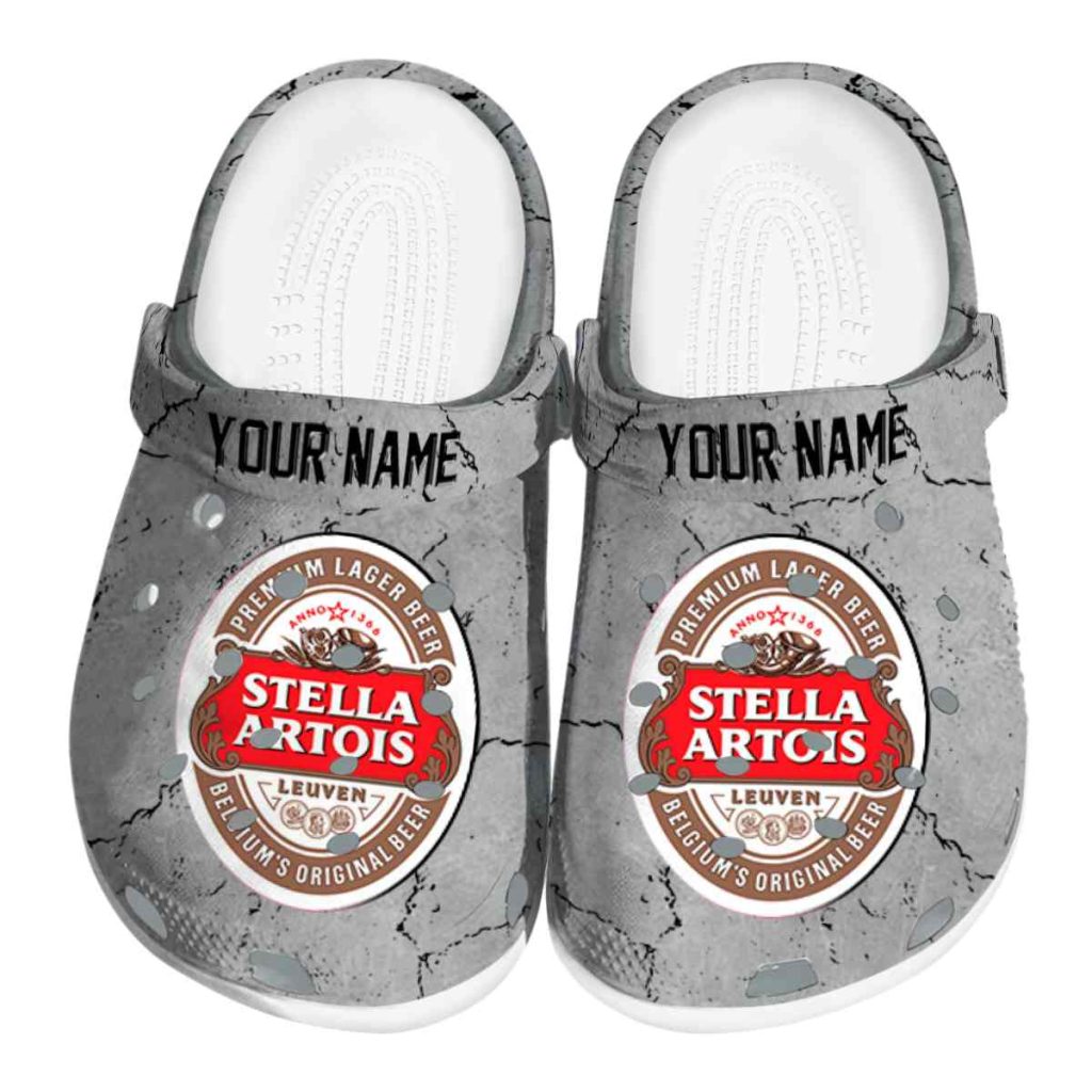 Custom Stella Artois Cracked Texture Clog - VivaCrocs