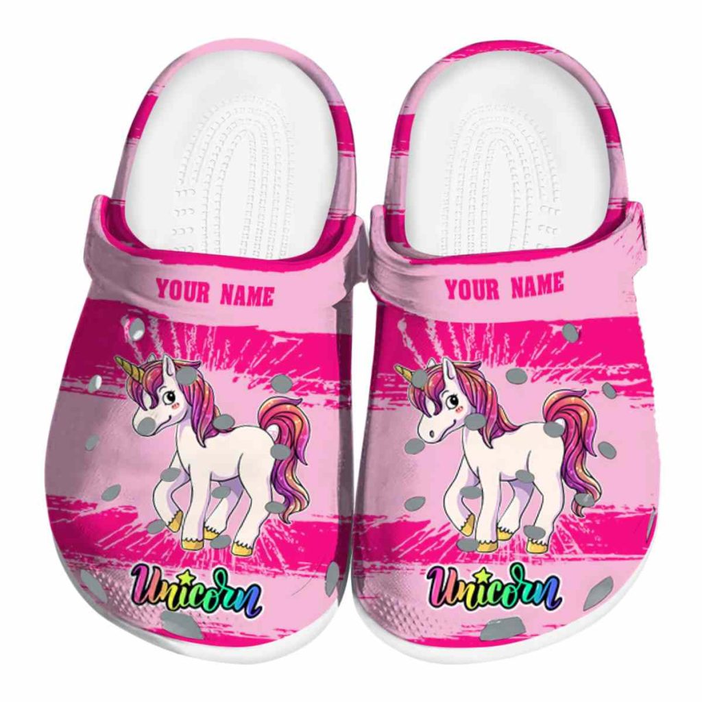 Custom Unicorn Paint Splatter Graphics Clog - VivaCrocs