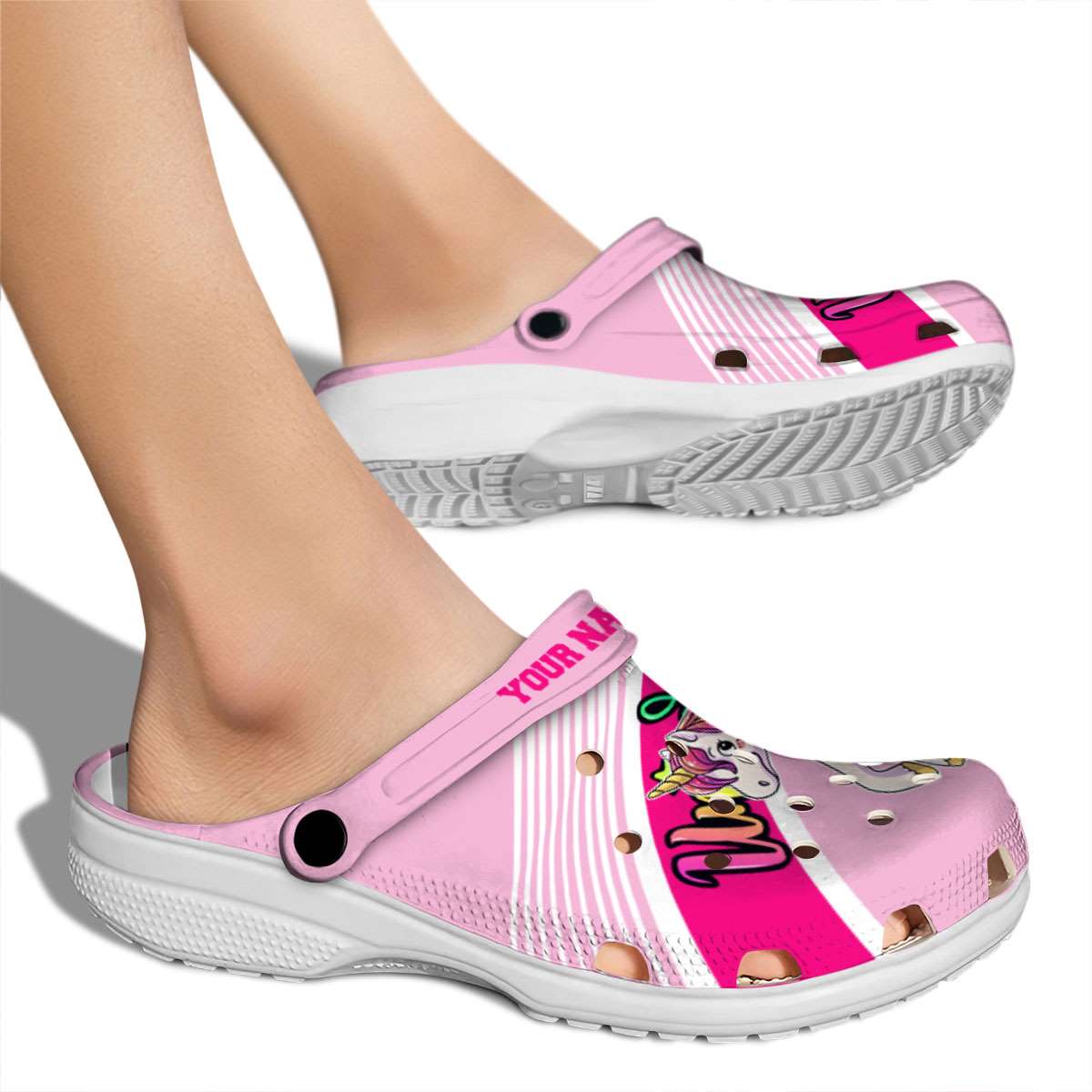 Custom Unicorn Vibrant Dual-Tone Clog - VivaCrocs