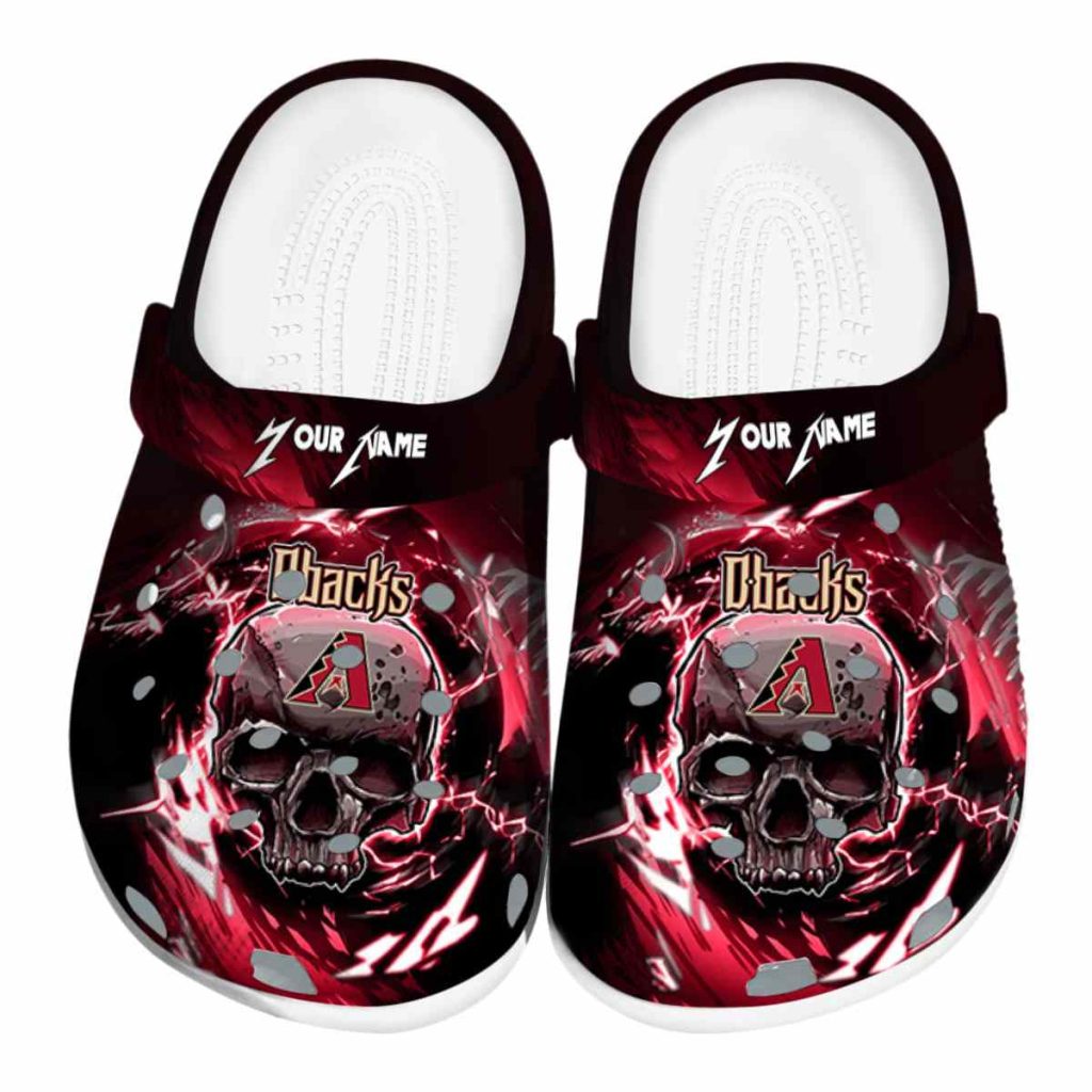 Customized Arizona Diamondbacks Gothic Skull Clog - VivaCrocs