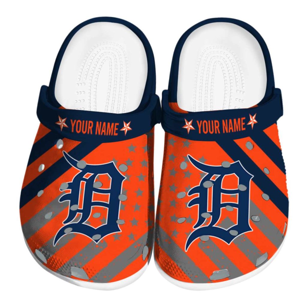 Customized Detroit Tigers Star-Spangled Graphic Clog - VivaCrocs