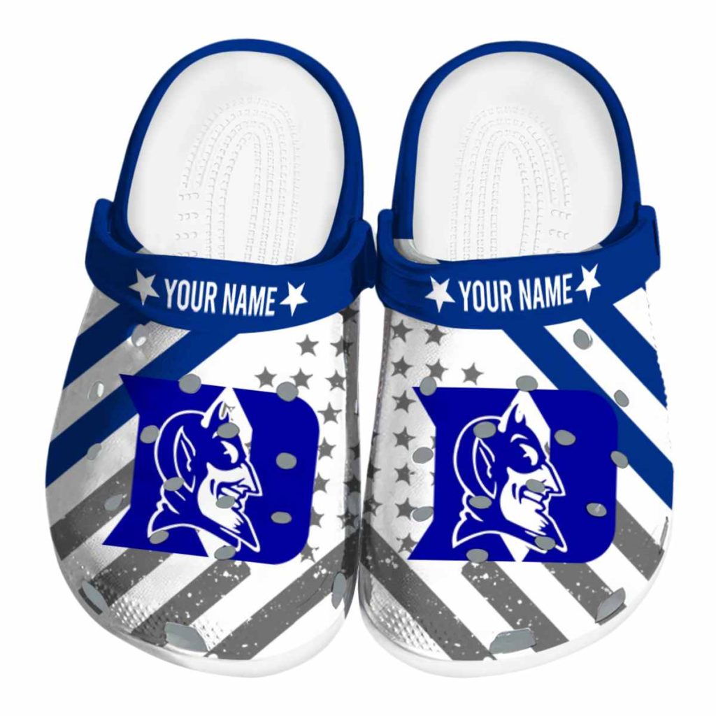 Customized Duke Blue Devils Star-Spangled Graphic Clog - VivaCrocs