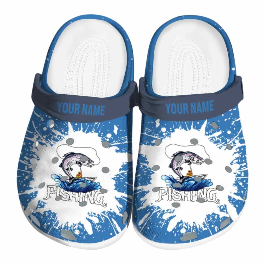 Customized Fishing Splash Art Clog - VivaCrocs
