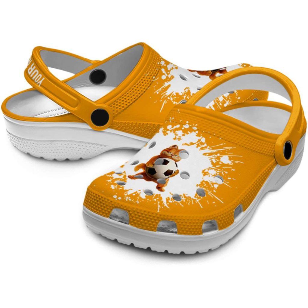 Customized Garfield Splatter Background Clog - VivaCrocs