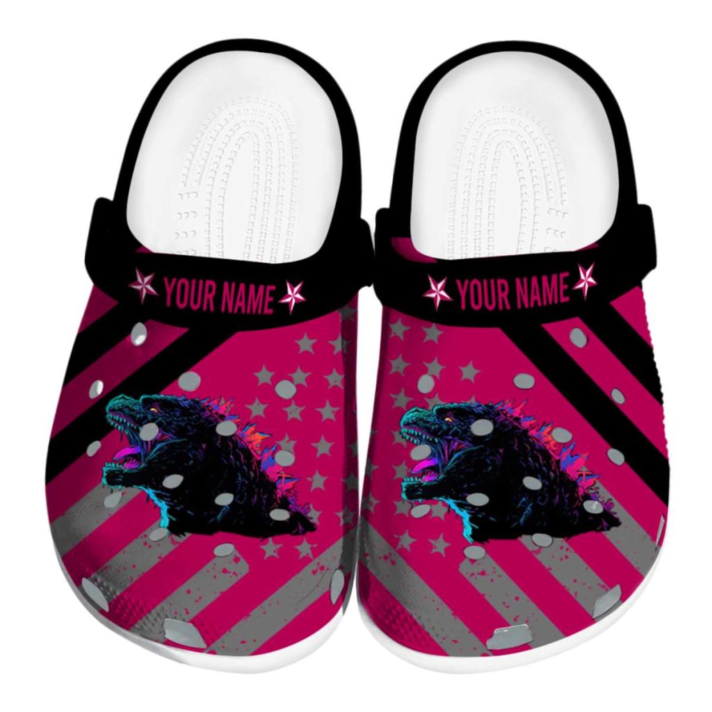 Customized Godzilla Star-Spangled Graphic Clog - VivaCrocs