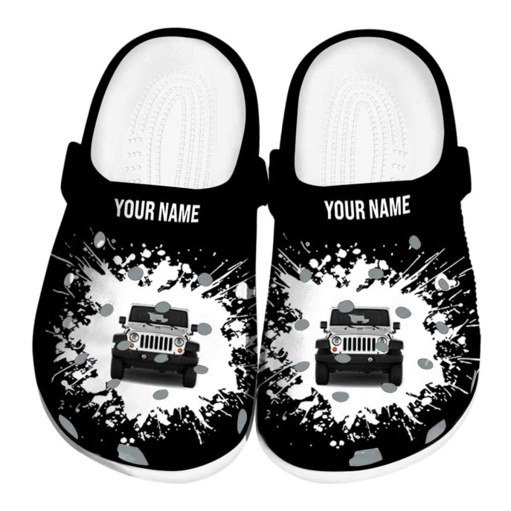 Customized Jeep Splatter Background Clog - VivaCrocs