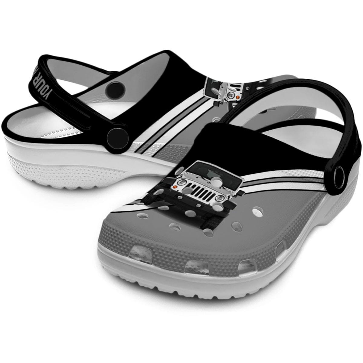 Customized Jeep Striped Accents Clog - VivaCrocs