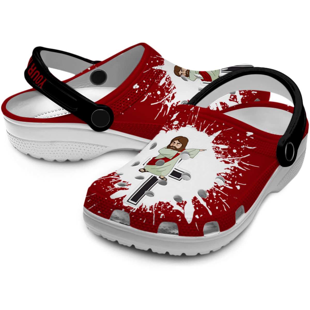 Customized Jesus Splash Art Clog - VivaCrocs