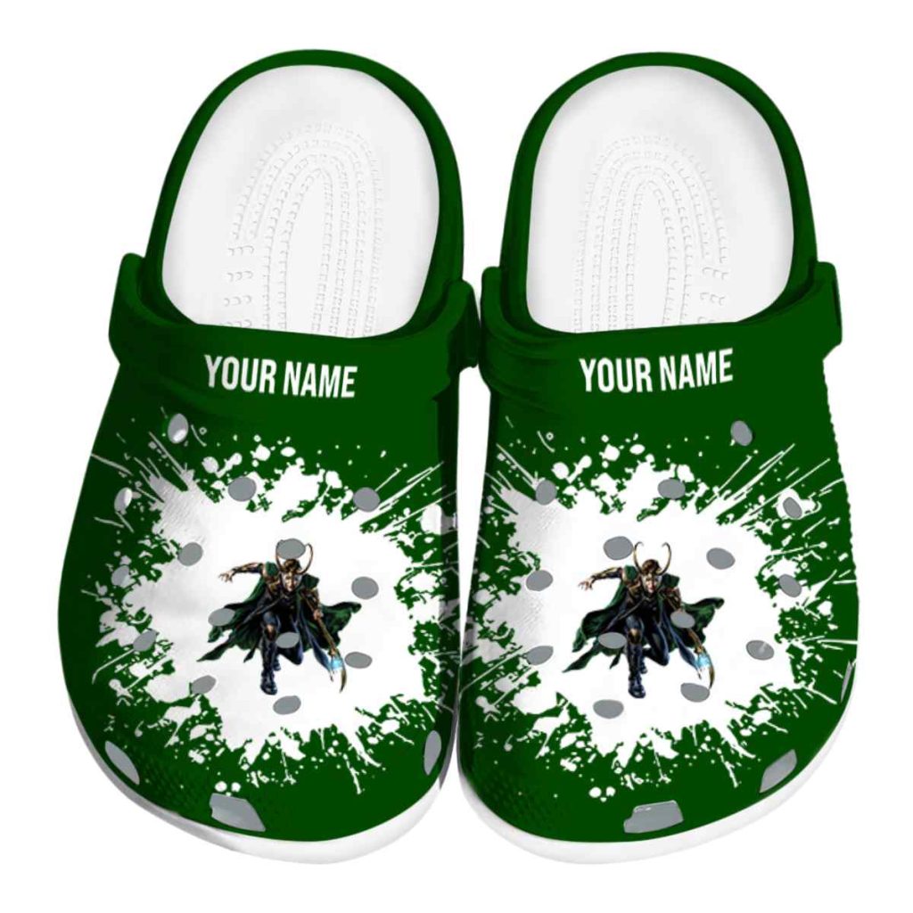 Customized Loki Splatter Background Clog - VivaCrocs