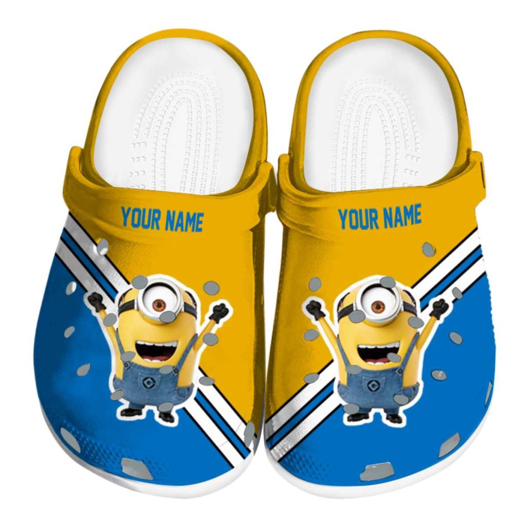 Customized Minions Striped Accents Clog - VivaCrocs