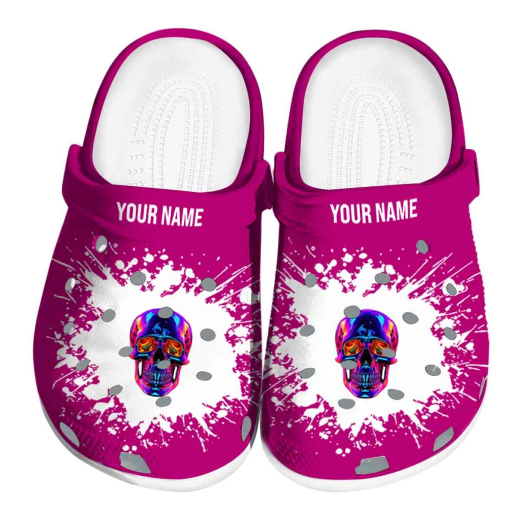 Customized Neon Splatter Background Clog - VivaCrocs