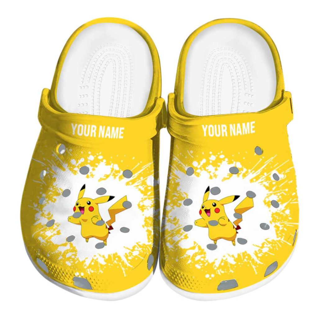 Customized Pokemon Splatter Background Clog - VivaCrocs