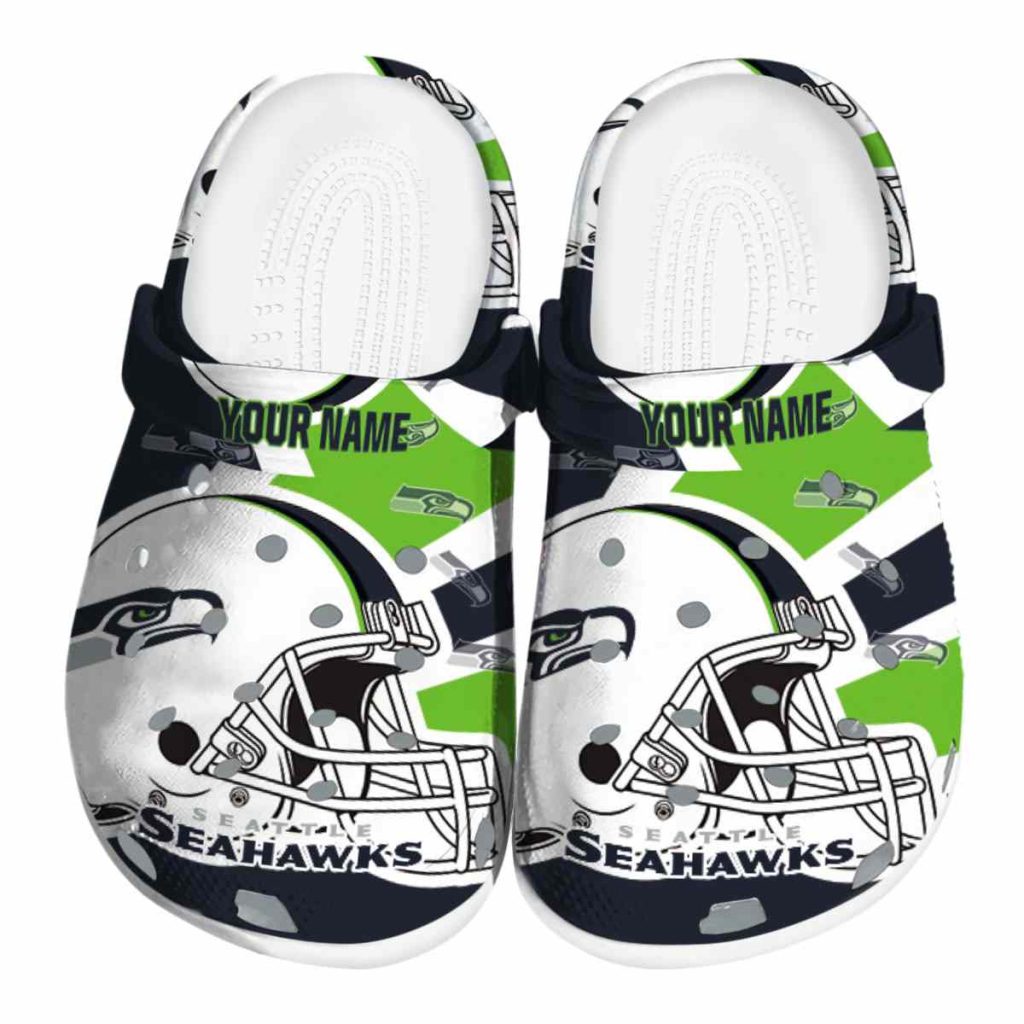 Customized Seattle Seahawks Football Helmet Clog - VivaCrocs