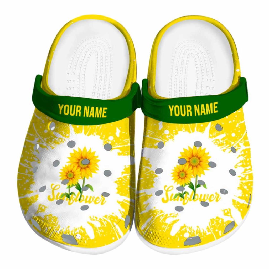 Customized Sunflower Splash Art Clog - VivaCrocs
