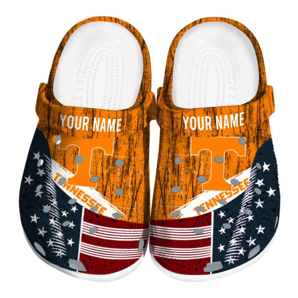 Customized Tennessee Volunteers Star-Spangled Side Pattern Clog - VivaCrocs