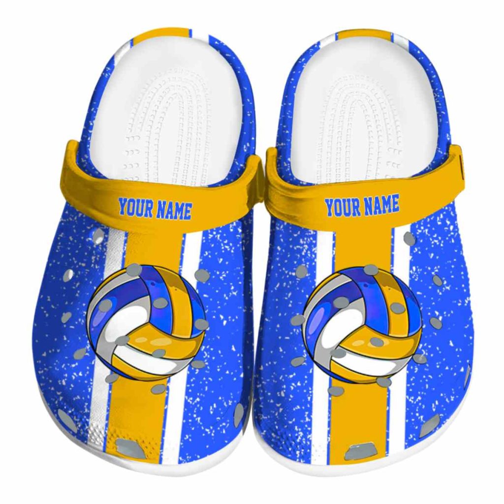 Customized Volleyball Vertical Stripes Clog - VivaCrocs