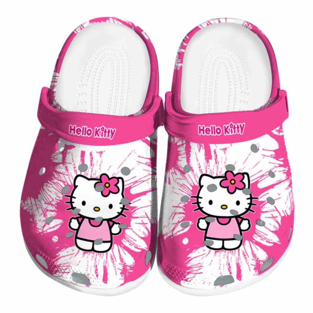 Hello Kitty Splatter Graphics Clog - VivaCrocs