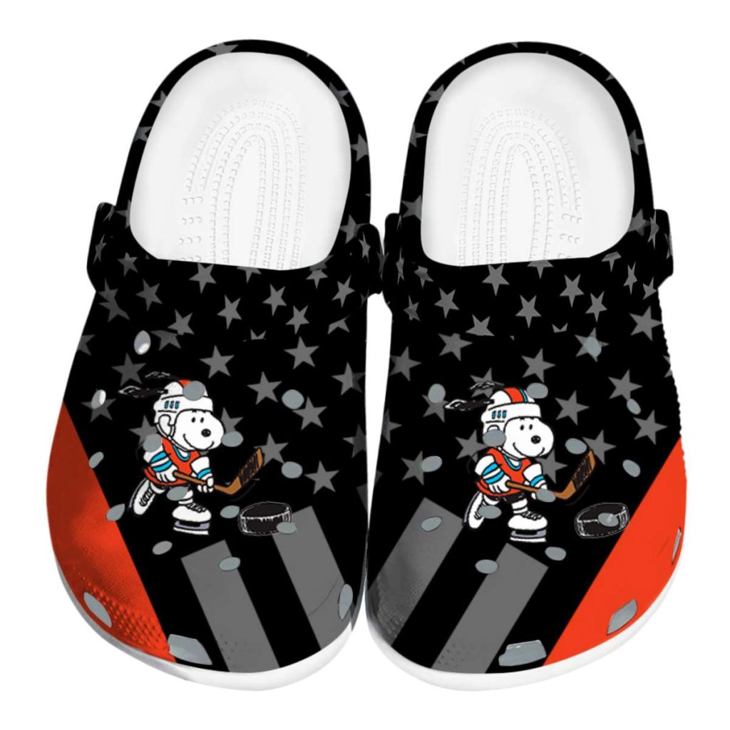 Hockey Stellar Stripes Theme Clog - VivaCrocs