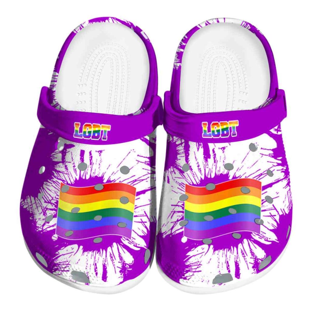 LGBT Splatter Graphics Clog - VivaCrocs