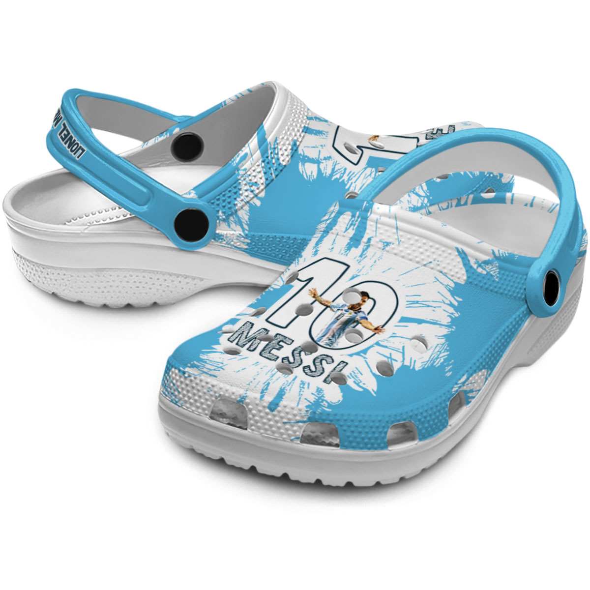 Lionel Messi Splatter Graphics Clog - VivaCrocs