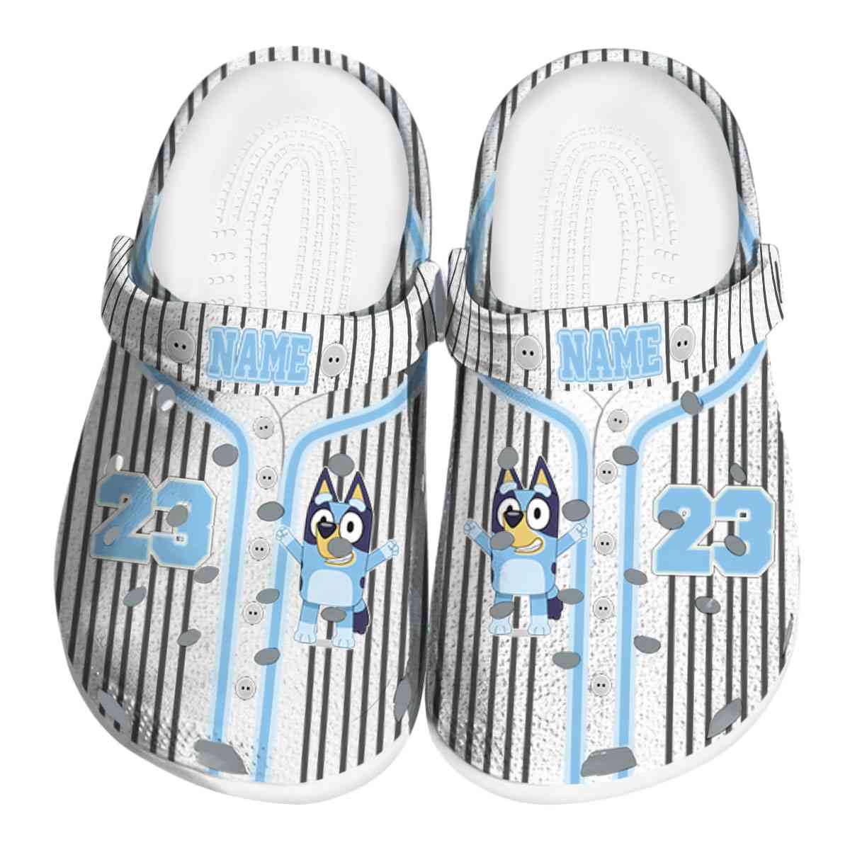Custom Bluey Splatter Background Clog - VivaCrocs