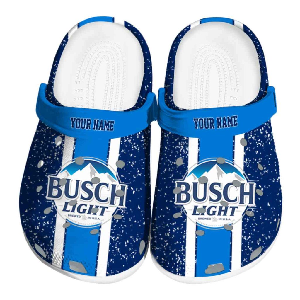 Personalized Busch Light Vertical Stripes Clog - VivaCrocs