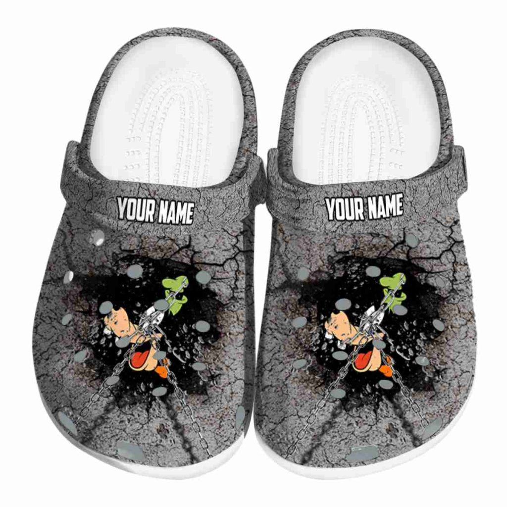 Personalized Goofy Cracked Ground Texture Clog - VivaCrocs