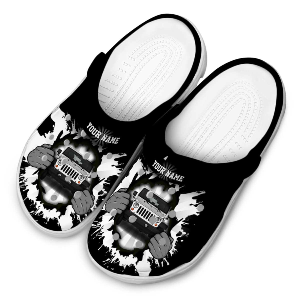 Personalized Jeep Gripping Hand Clog - VivaCrocs