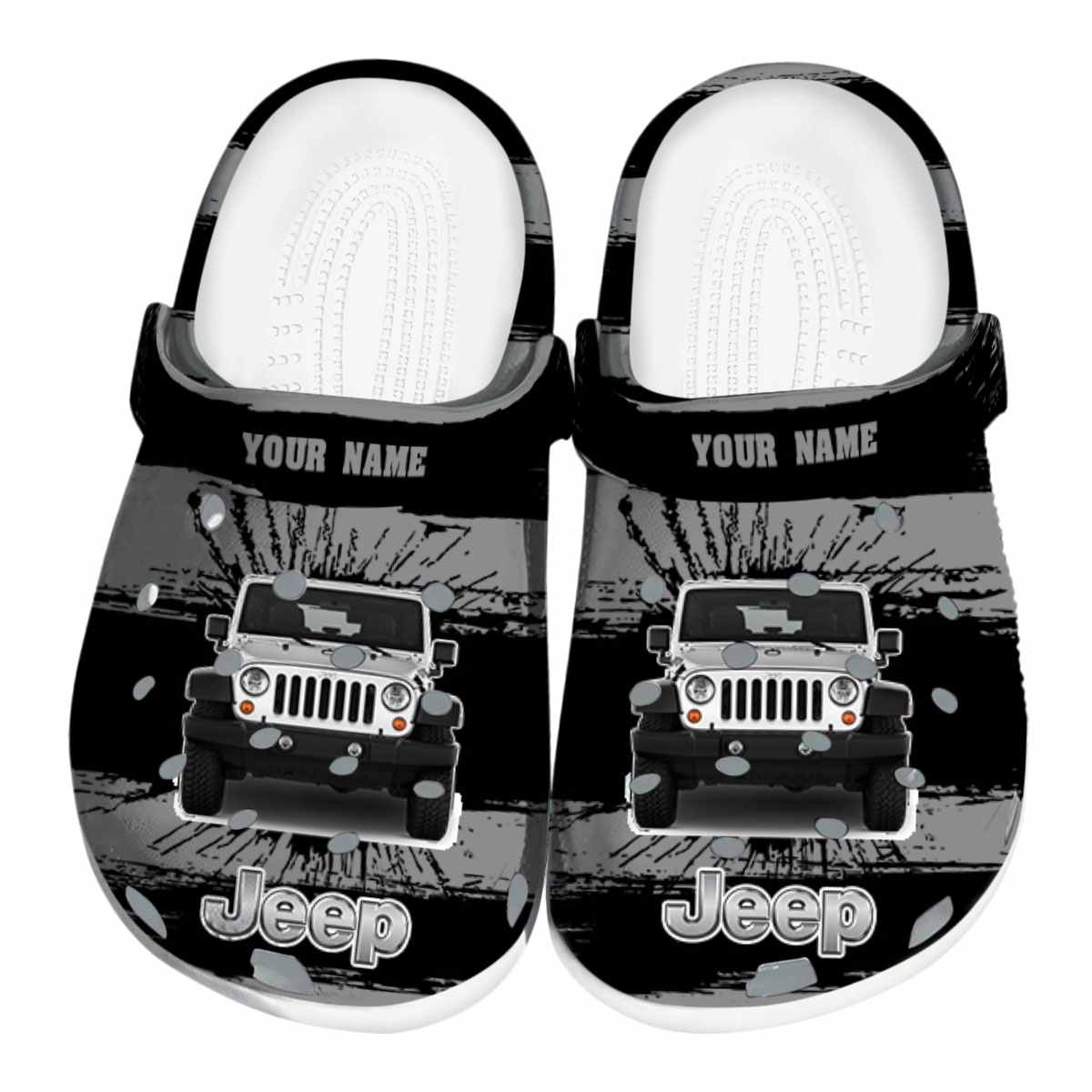 Personalized Jeep Paint Splatter Graphics Clog - VivaCrocs
