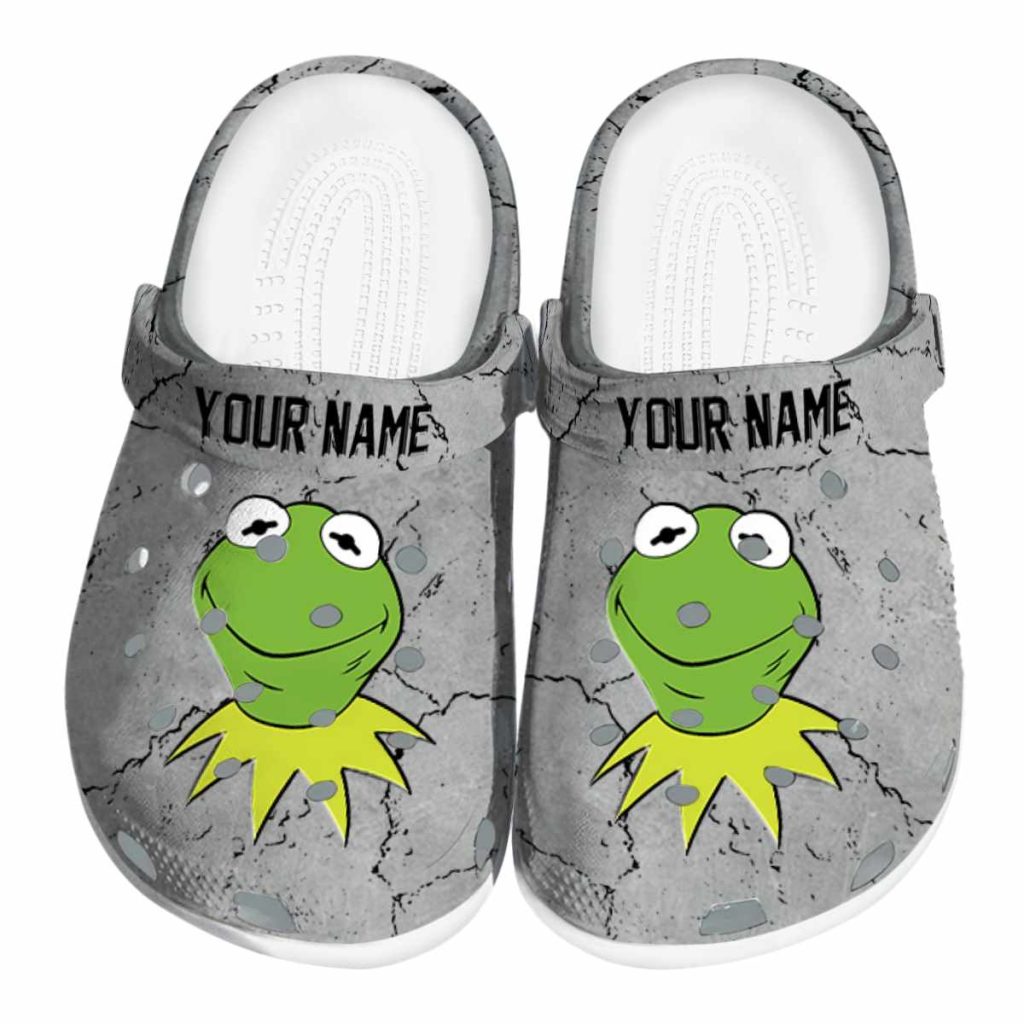 Personalized Kermit The Frog Cracked Texture Clog - VivaCrocs