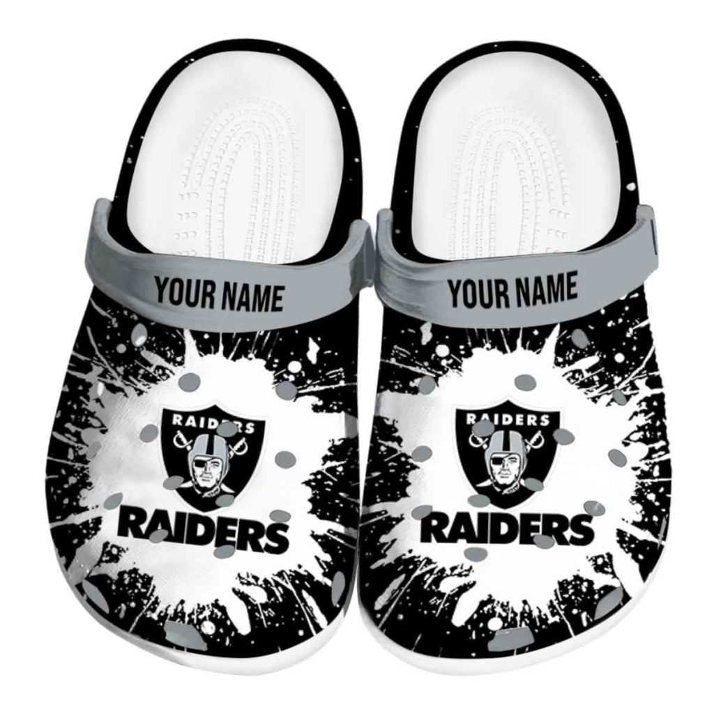 Personalized Las Vegas Raiders Splash Art Clog - VivaCrocs