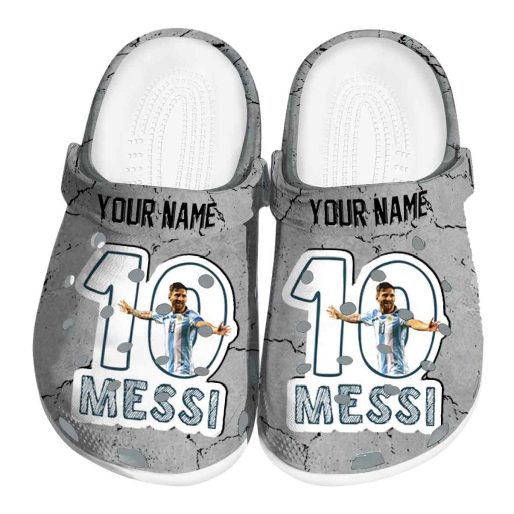 Personalized Lionel Messi Cracked Texture Clog - VivaCrocs