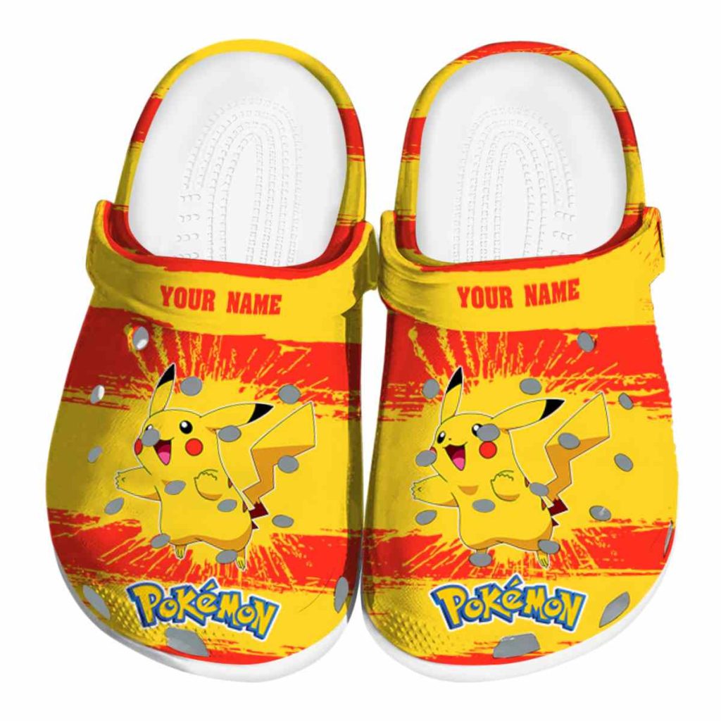 Personalized Pokemon Paint Splatter Graphics Clog - VivaCrocs