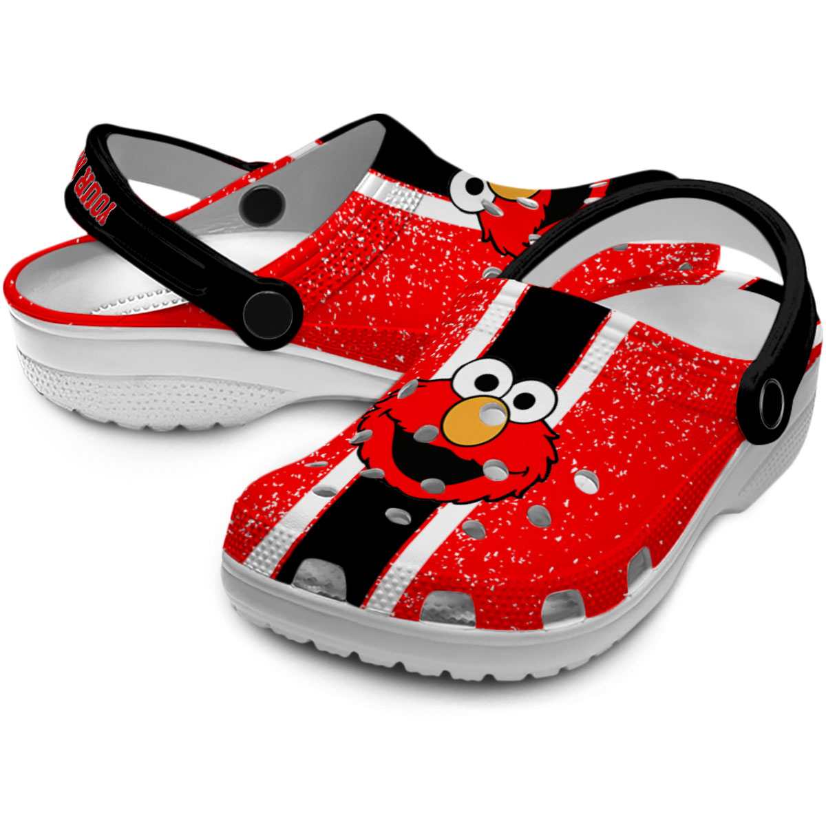 Personalized Sesame Street Vertical Stripes Clog - VivaCrocs