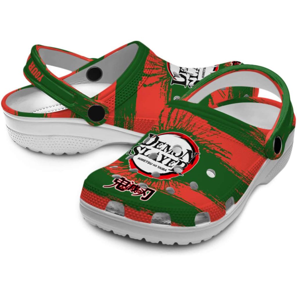 Customized Demon Slayer Paint Splatter Graphics Clog - VivaCrocs