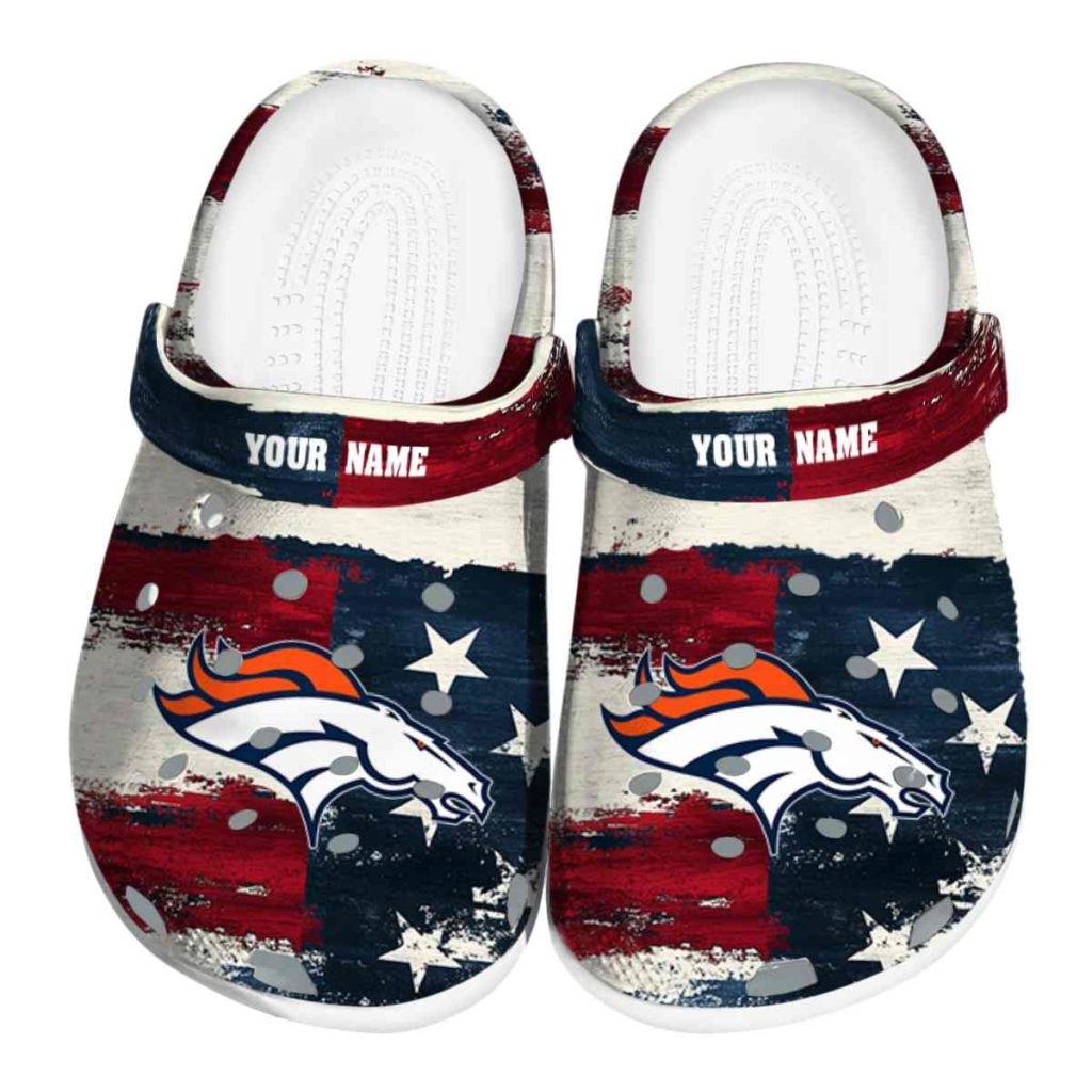 Denver Broncos Patriotic Stripes Clog - VivaCrocs