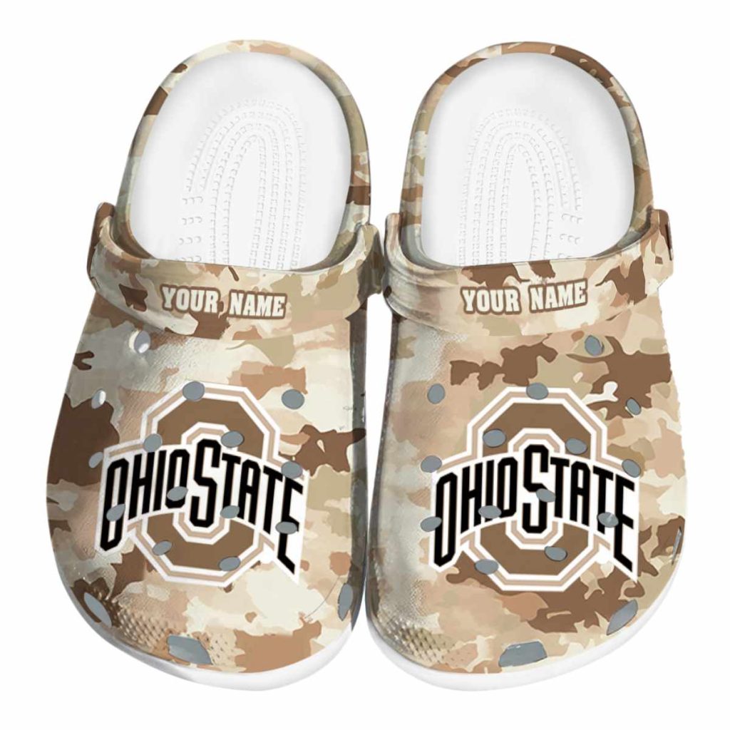 Ohio State Buckeyes Desert Camo Clog - VivaCrocs